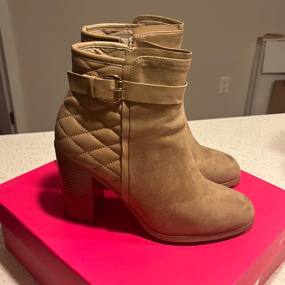Shoes | Quilted Nude Booties | Poshmark